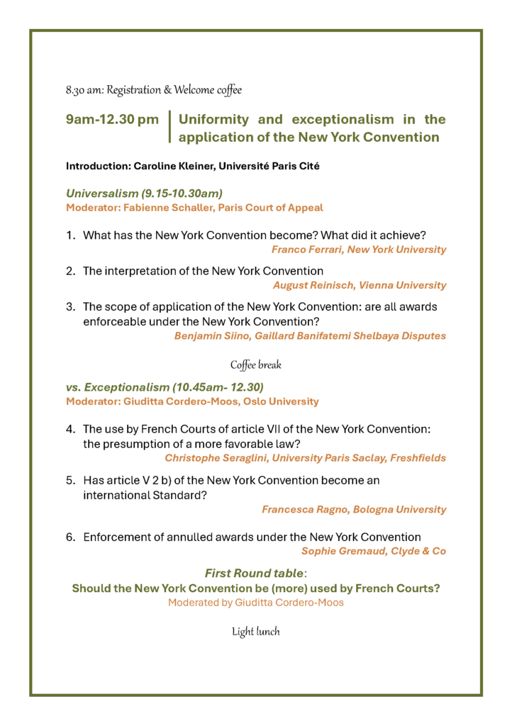 New York Convention: Benjamin Siino Speaker on Enforcement of Arbitral ...